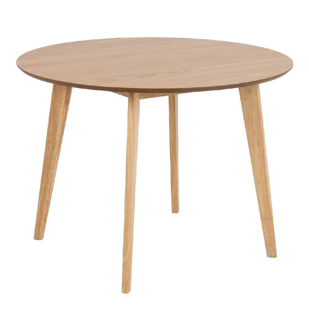 Riga Wooden Dining Table Round Small In Oak - SimplyDiningRoomFurniture ...